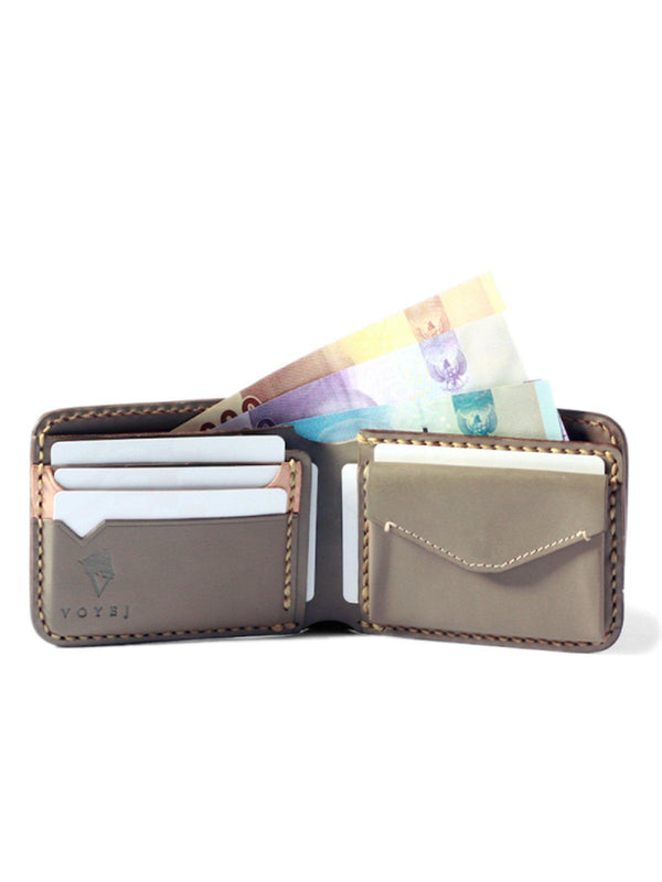 Voyej Vessel VI Grey Short Wallet - MORE by Morello Indonesia